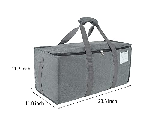 Dongawin Heavy-duty oversized storage bags, moving bag, tote bag for travel, luggage bags, camping, Christmas decoration storage., Gray, One Size