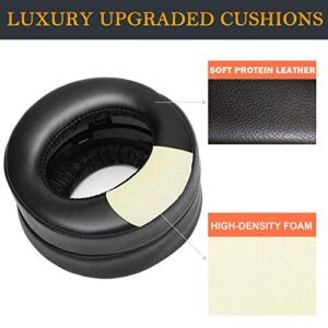 SOULWIT Ear Pads Cushions for Sony Gold Wireless Playstation PS4 Headset, Replacement Earpads for 2014 Version, Headphone Model CECHYA-0083 (Black)