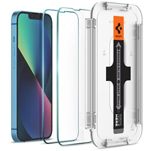 spigen tempered glass screen protector [glastr ez fit] designed for iphone 13 mini - sensor protection / 2 pack