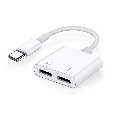 USB C Splitter, Dual USB C Audio and Charger Adapter Compatible with ipad Pro/Air 4,Samsung Galaxy Phone S21/S20/FE 5G/+/Ultra/Note 20/10+Plus,Google Pixel 4/3/2 XL