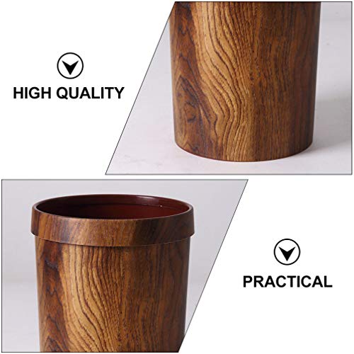 IMIKEYA Trash Can Garbage Can Vintage Waste Bin Wastebasket Garbage Container Bin for Home Office Bathrooms Powder Rooms