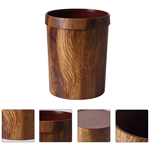 IMIKEYA Trash Can Garbage Can Vintage Waste Bin Wastebasket Garbage Container Bin for Home Office Bathrooms Powder Rooms