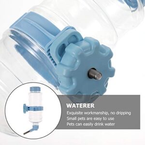 TEHAUX Pet Water Bottle Dispenser-Water Feeder Pet Drinking Water Bottle 473ml (Sky-blue)