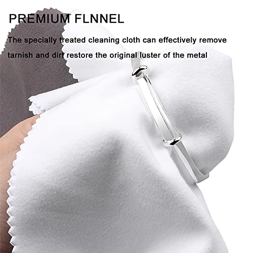 JLKCTHH 2 PCS Professional Polishing Cloth Large Jewelry Cleaning Cloths, 100% Cotton Multi-Layer Double-Sided Jewelry Cleaning Cloth for Gold Silver Platinum Jewelry