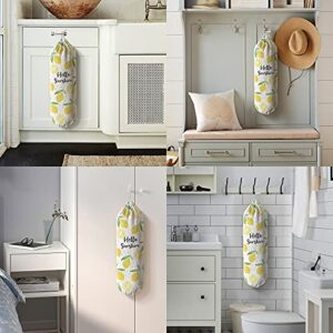 Hglian Lemon Grocery Bags Holder Dispenser Wall Mount Plastic Bag Holder Garbage Shopping Trash Bags Storage Carrier Organizer,Cute Lemon Home Kitchen Décor, Gifts for Women Mom Wife