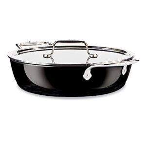 all-clad fusiontec natural ceramic with steel core universal pan, 4.5 quart, onyx