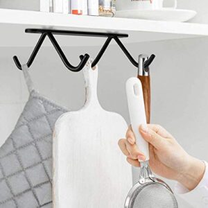 CHDHALTD Under Cabinet Mug Rack,Storage Shelf Cup Hanger,Mug Hooks Under Cabinet Mug Holder Rack,Coffee Cups and Kitchen Utensils Display(B 1Pcs)