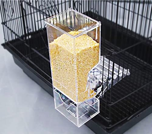 Birds LOVE Feeder, Bird Seed Saver, Don’t Waste Bird Cage Feeder for Small Birds, Finch Canary Parakeet Lovebird Conure Parrotlet