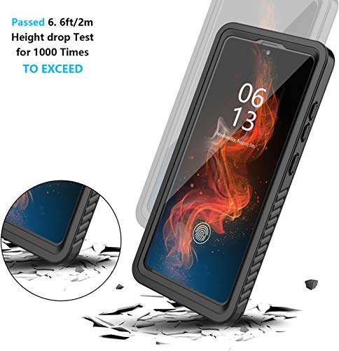 ANTSHARE for Samsung Galaxy S20 FE 5G Case Waterproof, Built in Screen Protector 360° Full Body Heavy Duty Protective Shockproof IP68 Underwater Case for Samsung Galaxy S20 FE 5G 6.5inch Black/Clear