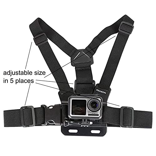 PellKing Mobile Phone Chest Mount Harness Strap Holder Cell Phone Clip Action Camera POV for Samsung iPhone Plus etc