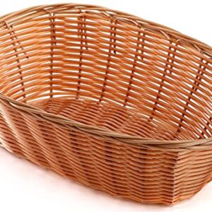 Yesland 12 Pack Plastic Oval Basket Small Gift Baskets, Food Storage Basket & Fruit Basket, 10 x 5.8 x 2.75 Inches Bread Basket Bin for Kitchen, Restaurant, Centerpiece Display, Christmas Gifts