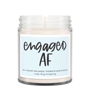 engaged af candle | west clay company | tropical honeymoon scented soy coconut wax nontoxic candle | engagement wedding gift | made in the usa …