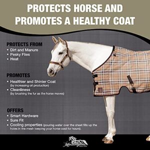 Kensington Breathable and UV Protective Sheet SureFit All Season Protection for Horse - 78", Deluxe Black