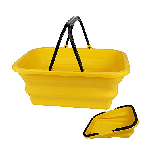 Collapsible 10L Wash Bucket for Car Washing, Kitchen, Picnic, Dishes and Person During Camping, Hiking and Home