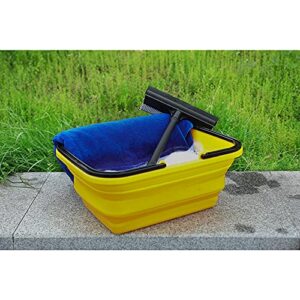 Collapsible 10L Wash Bucket for Car Washing, Kitchen, Picnic, Dishes and Person During Camping, Hiking and Home