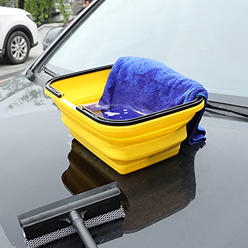 Collapsible 10L Wash Bucket for Car Washing, Kitchen, Picnic, Dishes and Person During Camping, Hiking and Home