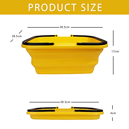 Collapsible 10L Wash Bucket for Car Washing, Kitchen, Picnic, Dishes and Person During Camping, Hiking and Home