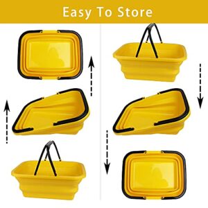 Collapsible 10L Wash Bucket for Car Washing, Kitchen, Picnic, Dishes and Person During Camping, Hiking and Home