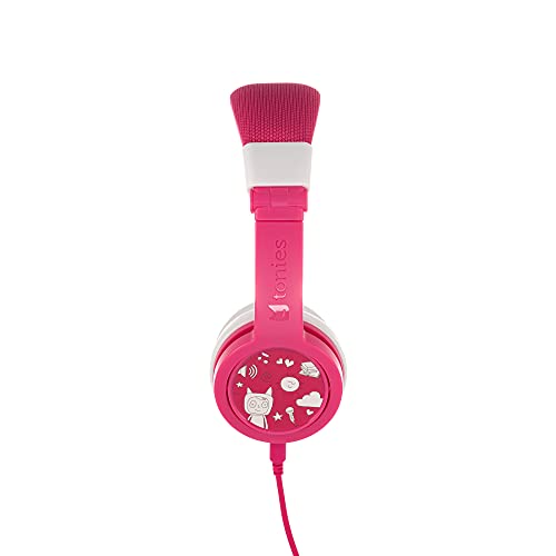 Tonies Foldable Wired Headphones for Kids - Comfortably Designed to fit On-Ear - Works with Toniebox and All 3.5mm Devices - Pink