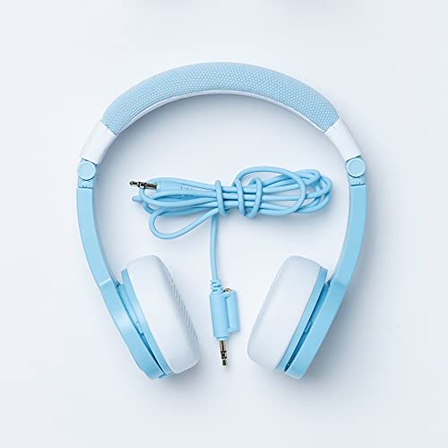 Tonies Foldable Wired Headphones for Kids - Comfortably Designed to fit On-Ear - Works with Toniebox and All 3.5mm Devices - Light Blue