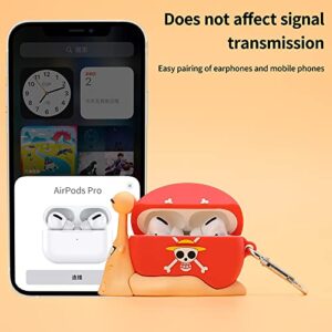 Used forAirpods Pro Charging Case Cover , Cute Cartoon Anime AirPods Case ,Silicone Airpods Cover with Keychain (lufi Snails/Pro)