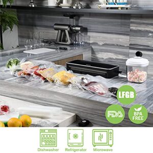 Zuukoo 8"*16.4' (2Rolls) FDA Standard Vacuum Sealer Bags Rolls with BPA Free, Heavy Duty Vacuum Sealer Storage Bags Rolls for Food Saver, Manually Cut