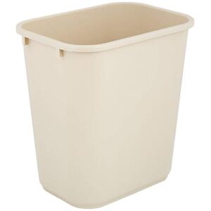 28 qt. / 7 gallon beige rectangular wastebasket.kitchen waste container commercial trash can recycle bin