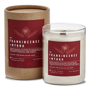 tag frankincense+myrrh candle ivory