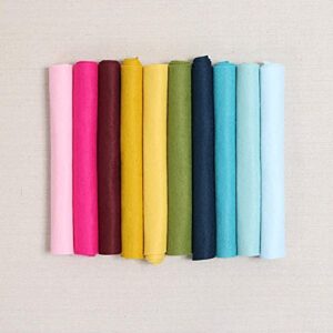 wool blend felt, 10 sheets 9x12 inch, rainbow colors, twelve days