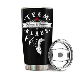 team klaus the originals stainless steel tumbler 20oz & 30oz travel mug