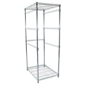 saferacks 5 tier steel storage bin rack, zinc plated, nsf certified, 31″ x 23″ x 72″