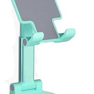 Cell Phone Stand, Adjustable Angle and Height of Desktop Phone Stand, Stable Non-Slip Design Compatible with All Mobile Phones, iPhone, iPad, Tablet PC (Mint Green)