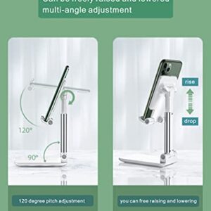 Cell Phone Stand, Adjustable Angle and Height of Desktop Phone Stand, Stable Non-Slip Design Compatible with All Mobile Phones, iPhone, iPad, Tablet PC (Mint Green)