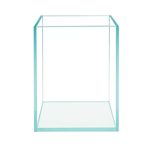 HIRO Aquatics Nano Tall Rimless Aquarium, Low Iron Glass Framless Tank, Betta Fish Tank, White Leveling Mat Included (5 Gallon- 25X25X30cm)