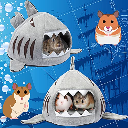 Jetec Gray Shark Guinea Pig Bed Guinea Pig Hideout Guinea Pig House Animals Bed Warm Small Hamster nest mat with Small Animal Sleeping mat Cushions Dutch Pig Hamster Hedgehog Rat Chinchilla (Gray)