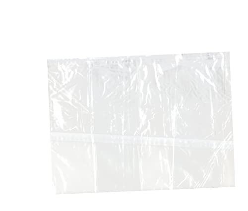 Clear Vinyl Plastic Zippered Blanket Storage Pouch Bags for Throws, Blankets, Quilts - 15 x 6 x 18 Inches 4-Pack Set of Clear Organizer Bags