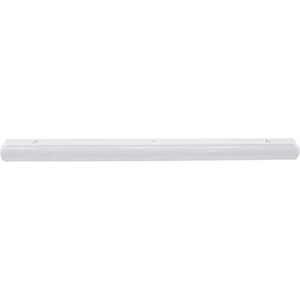 Satco [65/701] (1 Pack) 4' Linear Strip White Finish; (Strip Fixture) CCT Selector in Multiple Color Temperatures (3500K/4000K/5000K) for use at Home, Office, Buildings, Constructions, Hotels