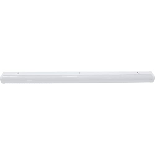 Satco [65/701] (1 Pack) 4' Linear Strip White Finish; (Strip Fixture) CCT Selector in Multiple Color Temperatures (3500K/4000K/5000K) for use at Home, Office, Buildings, Constructions, Hotels