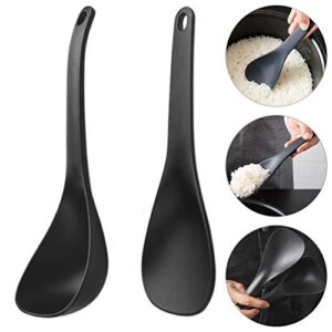 DOITOOL 2pcs Rice Paddle Spoon Soup Spoon Cooking Utensil Rice Scooper Non- stick Heat- resistant Works for Rice Mashed Potato or more