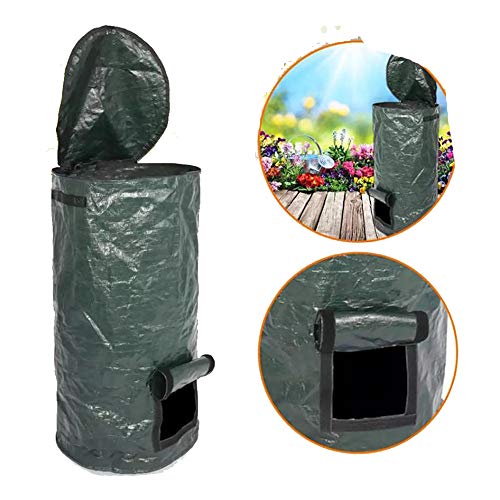 Alipher Environmental Compost Bag Homemade Waste Disposal Bag Garden Waste Bin Reusable Garden Compost Bins Kitchen Organic Ferment Compost Bag for Kitchen Yard Garden (15Gallon)