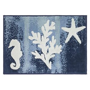 avanti linens collection batik coastal bathroom, bath rug, multicolor