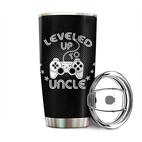 Leveled Up To Uncle New Uncle For Gamer Stainless Steel Tumbler 20oz & 30oz Travel Mug