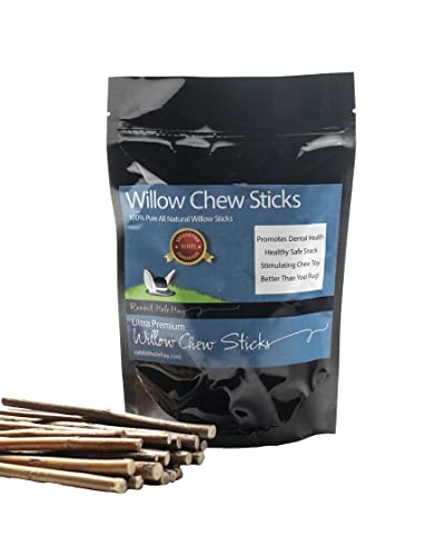 Rabbit Hole Hay Ultra Premium, All Natural Willow Chew Sticks for Your Small Pet Rabbit, Chinchilla, or Guinea Pig (Pack of 30)