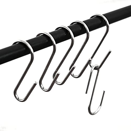 IDEALSV Stainless Steel S Hooks 30 Pcs Heavy Duty S Shaped Hooks Hanging Pan Pot Holder 2.4 Inch