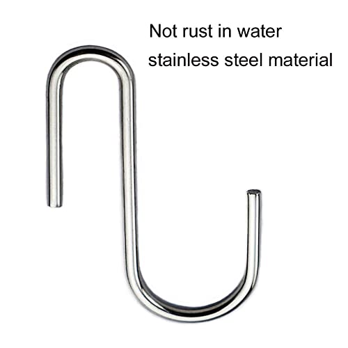 IDEALSV Stainless Steel S Hooks 30 Pcs Heavy Duty S Shaped Hooks Hanging Pan Pot Holder 2.4 Inch