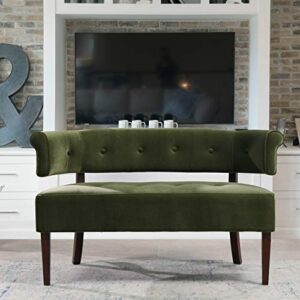 jennifer taylor home celia love seats, olive green performance velvet