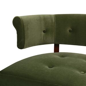 Jennifer Taylor Home Celia Love Seats, Olive Green Performance Velvet