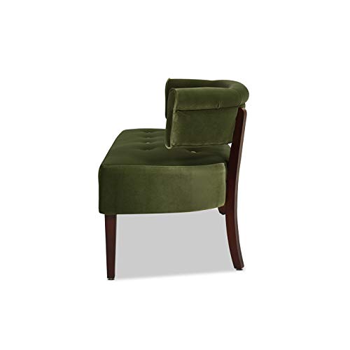 Jennifer Taylor Home Celia Love Seats, Olive Green Performance Velvet