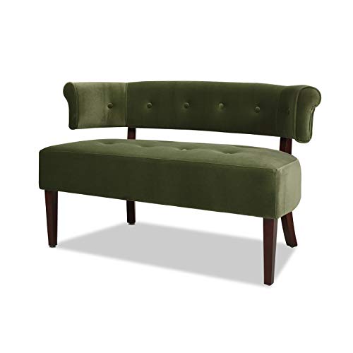 Jennifer Taylor Home Celia Love Seats, Olive Green Performance Velvet