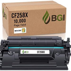 BGI Remanufactured Toner Cartridge for HP 58X CF258X (Includes CHIP) for HP Laserjet Pro M404dw M404dn M404n M404 MFP M428fdn M428fdw M428dw M428 | High Yield | CHIP Installed | Made in USA